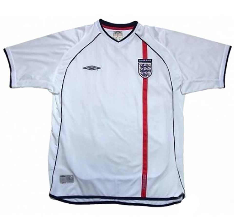 Retro 2002 England Home White Soccer Jersey - Team Soccer Jerseys