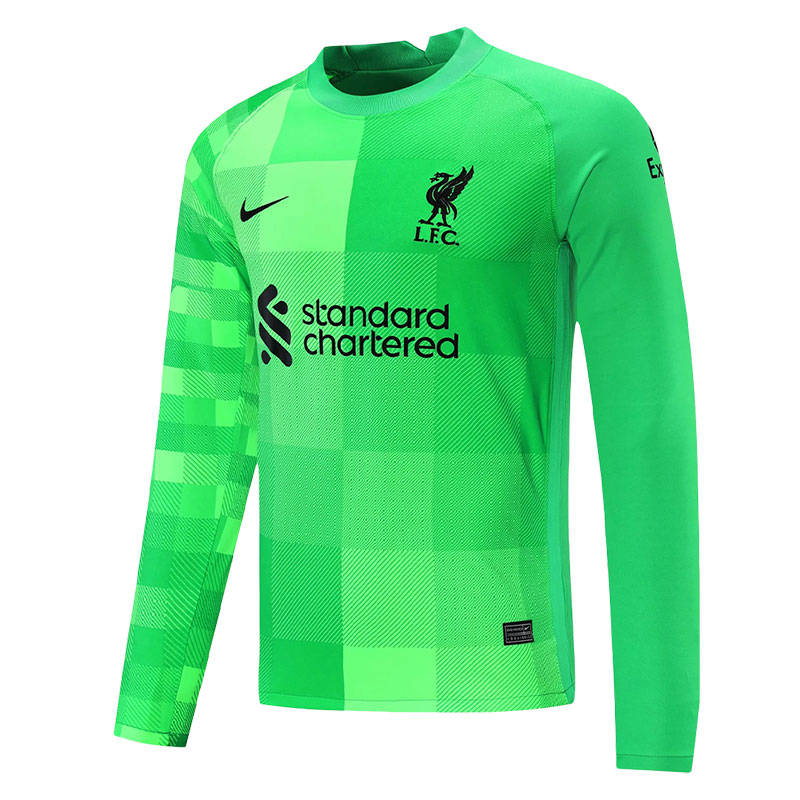 2021-2022 Liverpool GoalKeeper Green Long Sleeve Soccer Jersey - Team ...