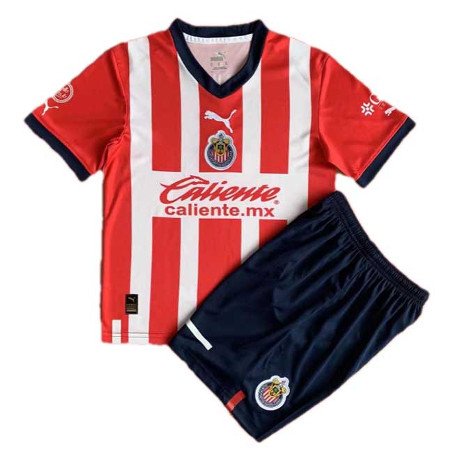 Kids 2022-2023 Chivas Home Soccer Kit - Team Soccer Jerseys