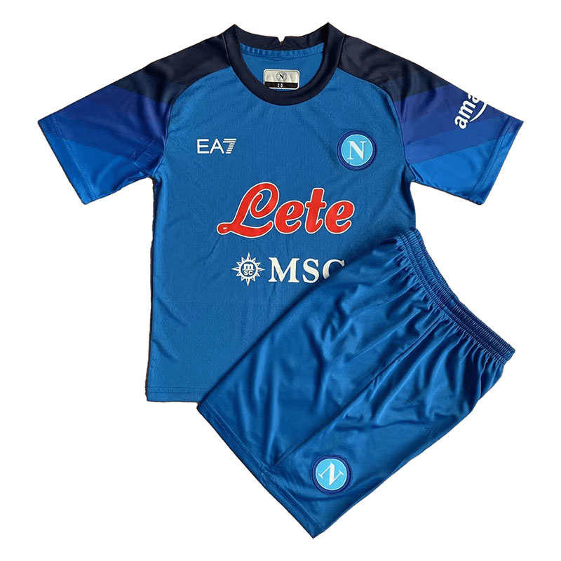Kids 2022-2023 Napoli Home Soccer Kit - Team Soccer Jerseys