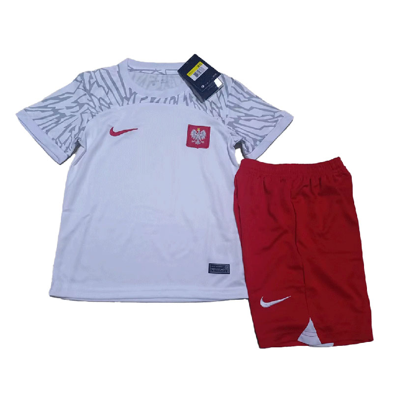 Kids 2022 Poland Home Soccer Kit - Team Soccer Jerseys