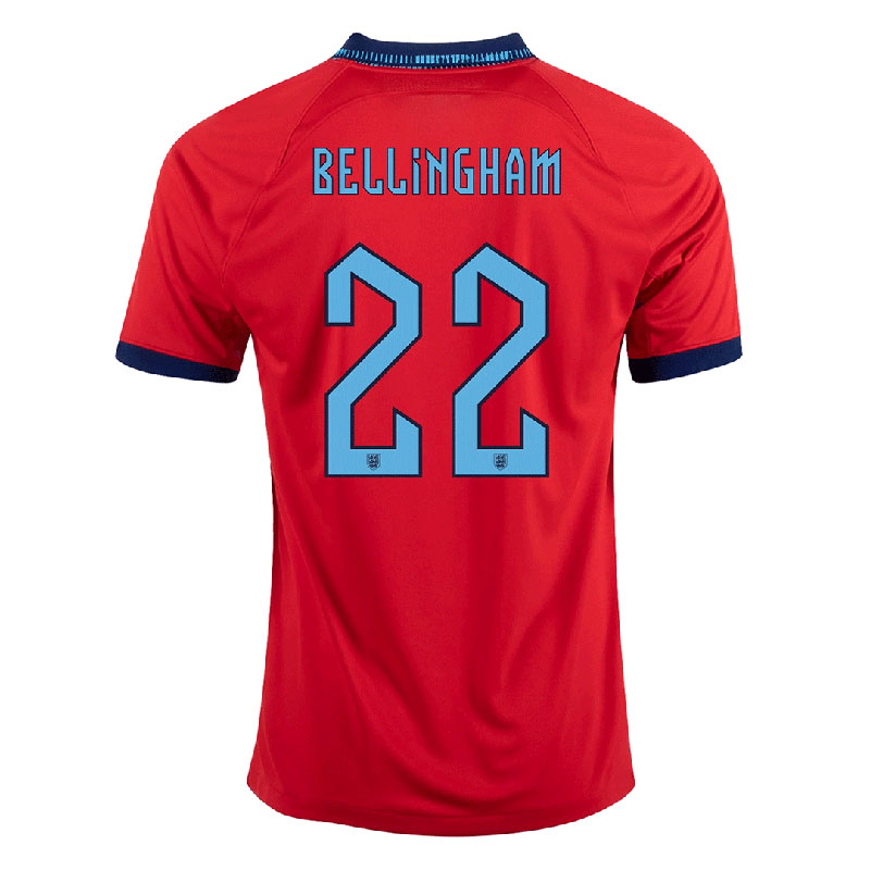 2022 England BELLINGHAM #22 Away Soccer Jersey - Team Soccer Jerseys