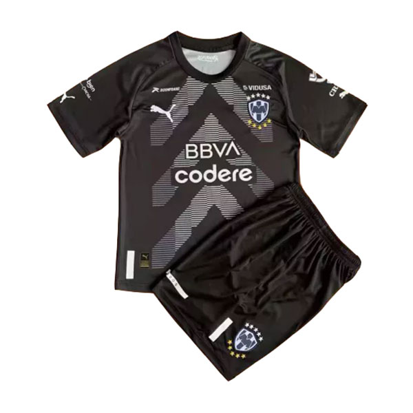 Kids 2022-2023 Monterrey Goalkeeper Black Soccer Kit - Team Soccer Jerseys