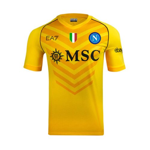 2023-2024 Napoli Goalkeeper Yellow Soccer Jersey - Team Soccer Jerseys