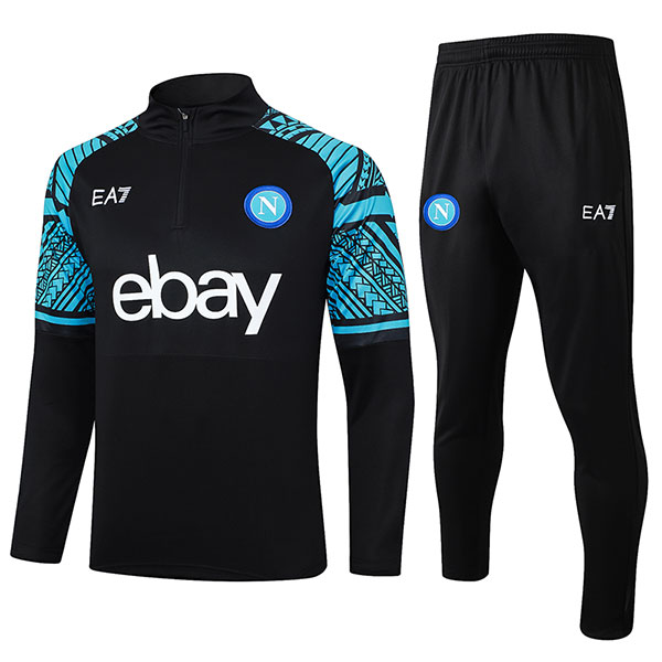 2023-2024 Napoli Training Suit Black - Team Soccer Jerseys
