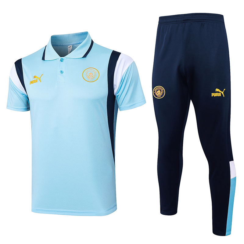 2023-2024 Manchester City Light Blue Polo - Team Soccer Jerseys