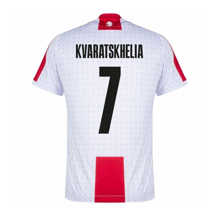 2024 Georgia KVARATSKHELIA #7 Euro Home Soccer Jersey - Team Soccer Jerseys