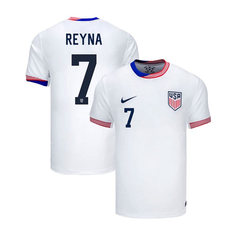 2024 USA REYNA #7 Copa America Home Soccer Jersey - Team Soccer Jerseys