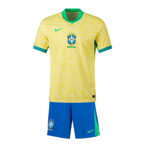 Kids 2024 Brazil Copa America Home Soccer Kit - Team Soccer Jerseys